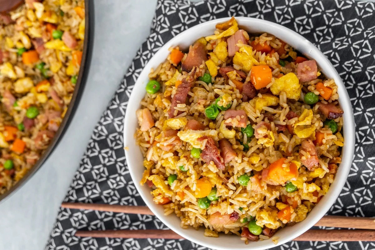 Sweet and Spicy Ham Fried Rice Recipe - We Know Rice