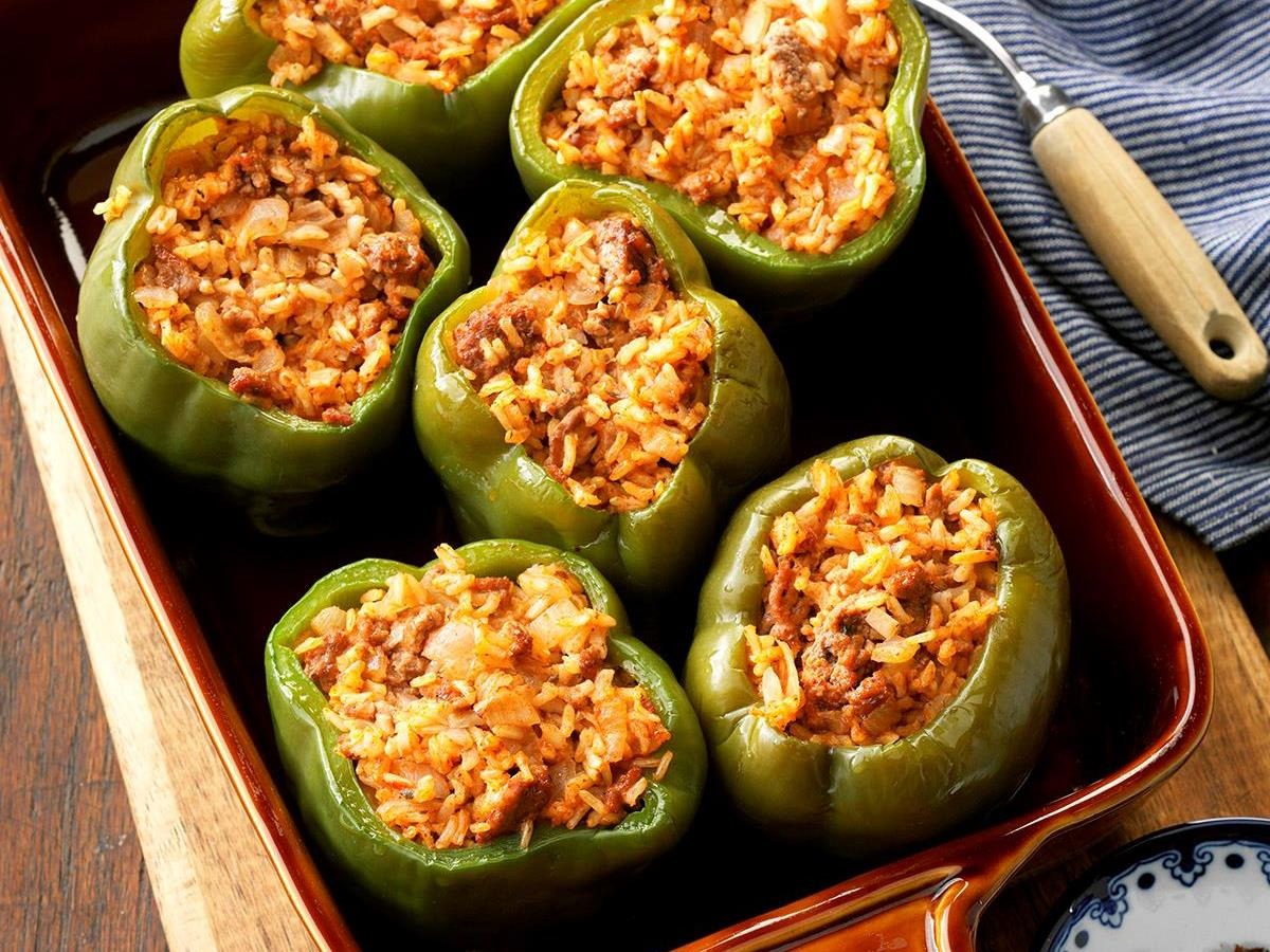 Brown Rice Stuffed Peppers Recipe - We Know Rice