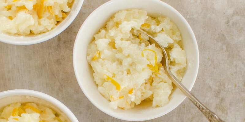 Lemon Custard Rice Pudding Recipe - We Know Rice