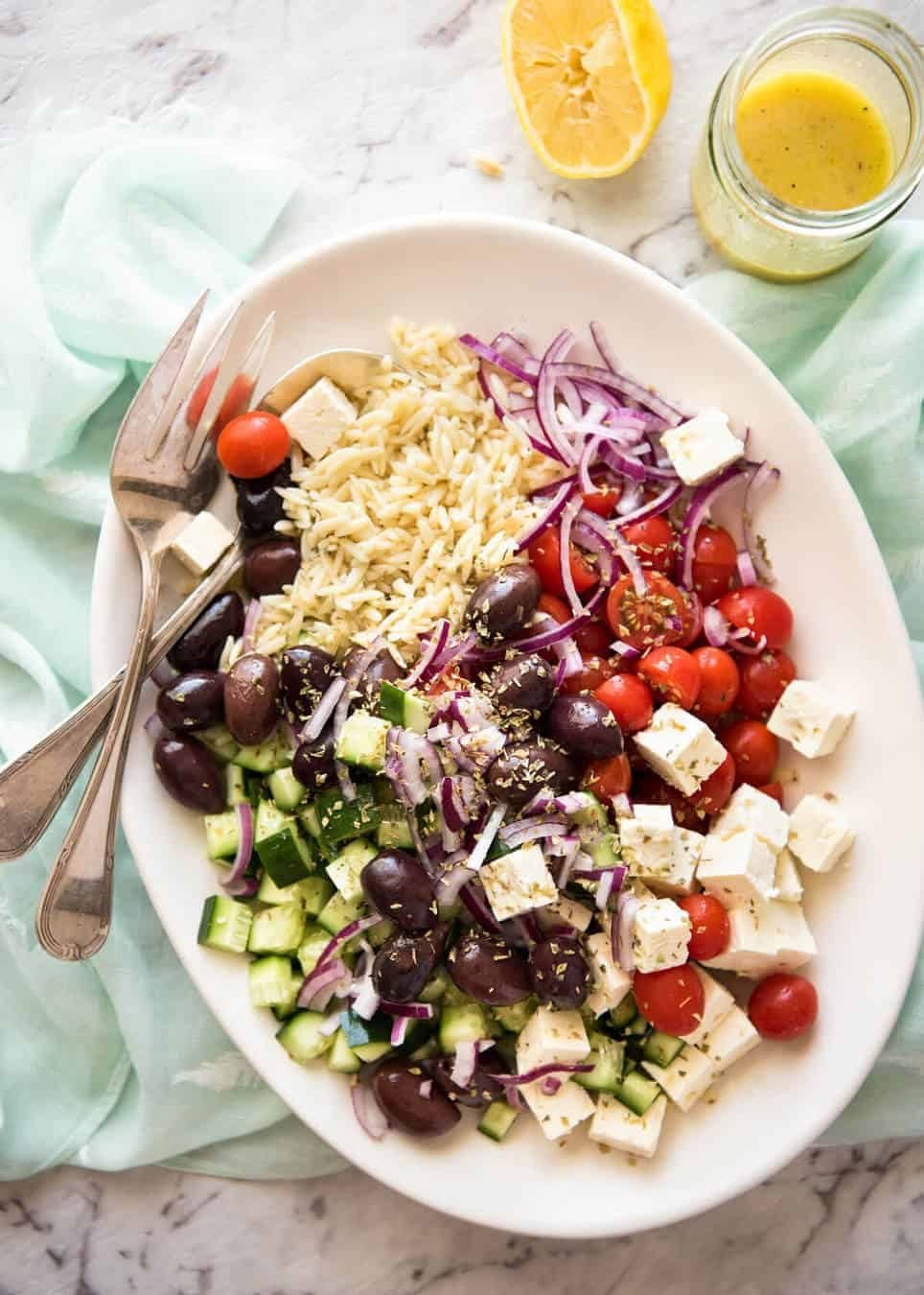 Greek Rice Salad with Lemon Honey Dressing Recipe - We Know Rice