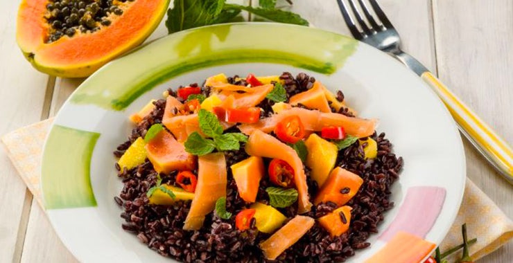 Black Rice and Papaya Salad Recipe - We Know Rice